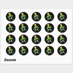 MARVIN THE MARTIAN™ Angry Face Classic Round Sticker | Zazzle