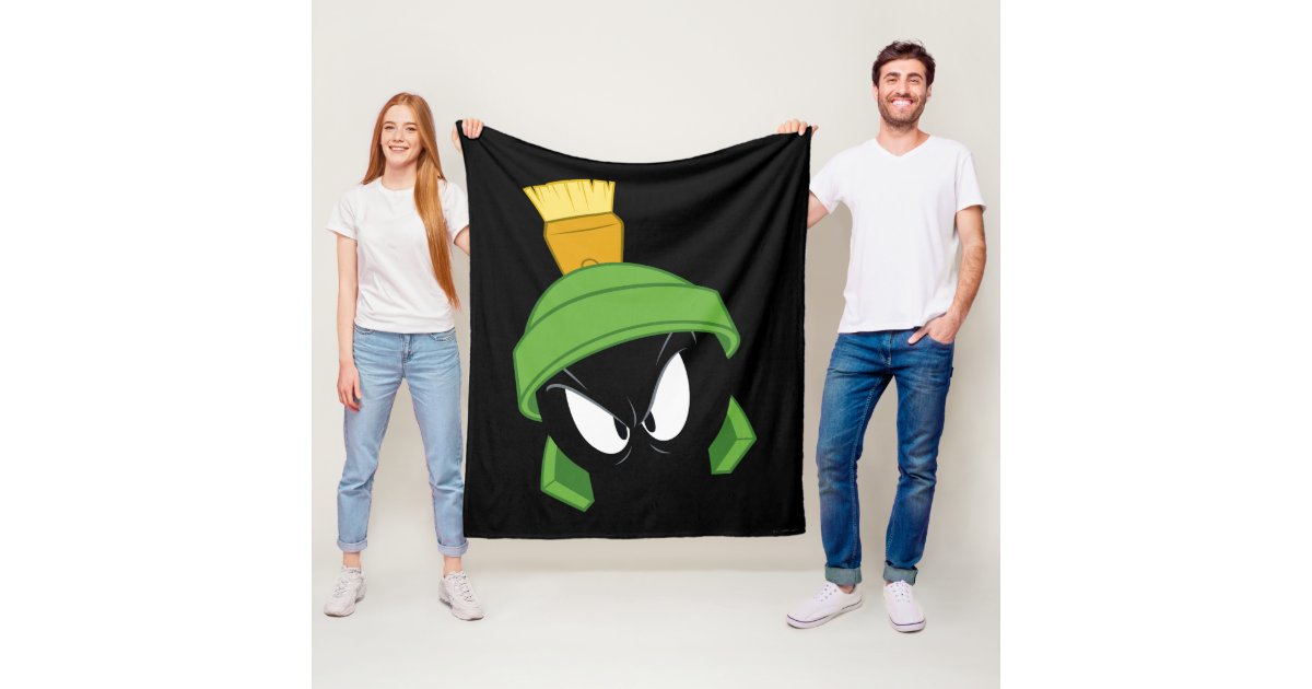 MARVIN THE MARTIAN™ Angry Face Fleece Blanket | Zazzle