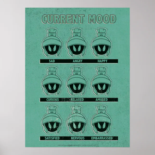 MARVIN THE MARTIAN™ Current Mood Chart | Zazzle