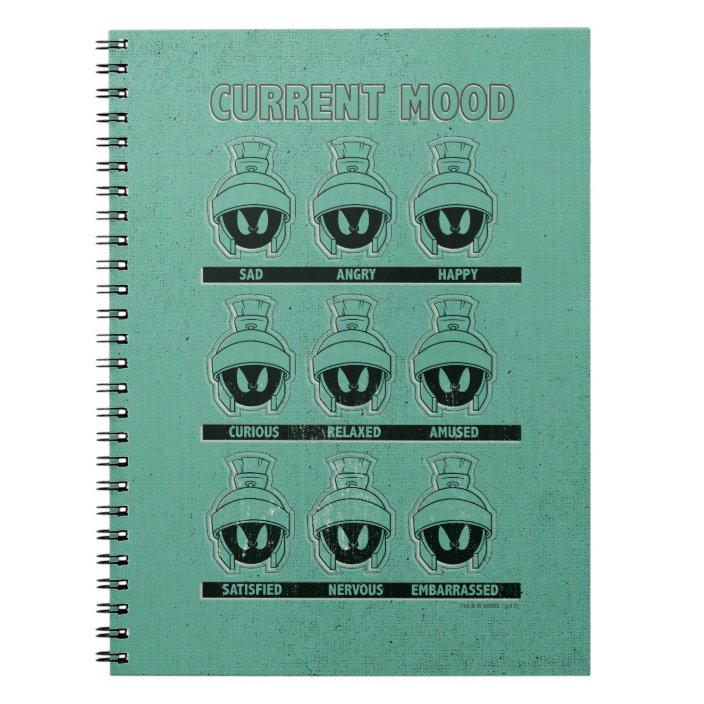 MARVIN THE MARTIAN™ Current Mood Chart Notebook | Zazzle.com
