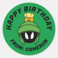 MARVIN THE MARTIAN™ Mad | Happy Birthday Classic Round Sticker | Zazzle