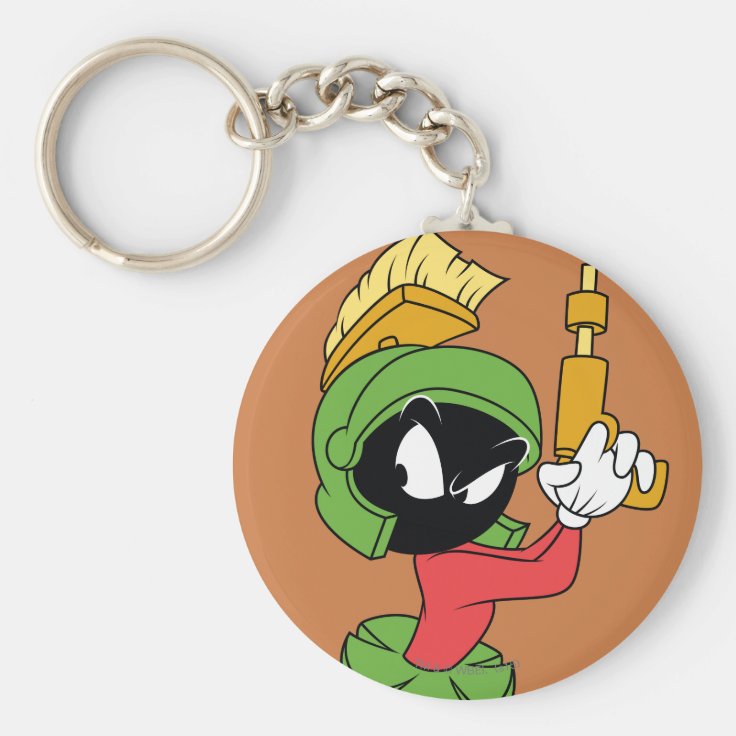 MARVIN THE MARTIAN™ Ready With Laser Keychain | Zazzle