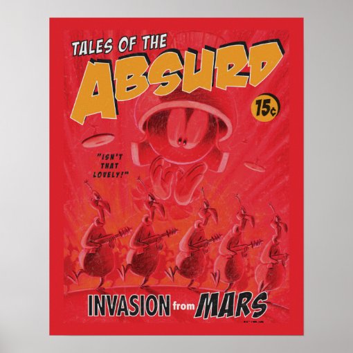 MARVIN THE MARTIAN™ Retro Invasion From Mars Comic Poster | Zazzle