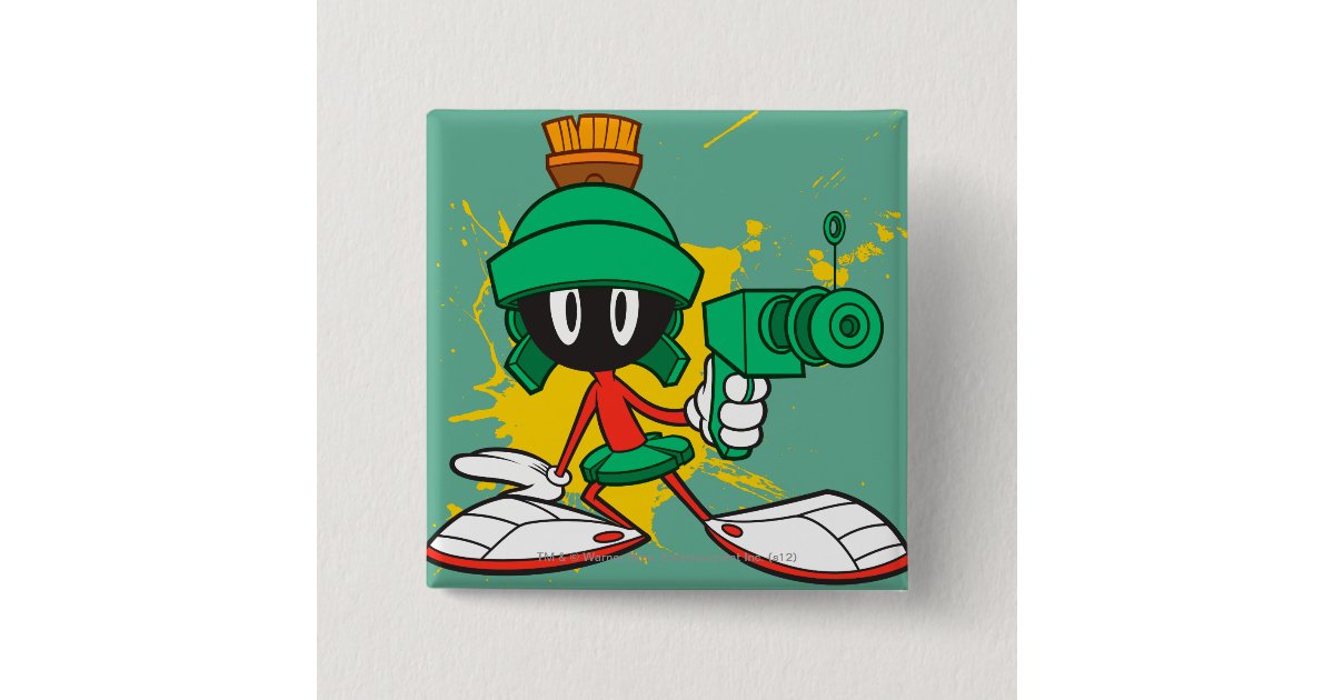 MARVIN THE MARTIAN™ With a Laser Pinback Button | Zazzle