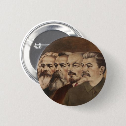 Marx, Engels, Lenin, and Stalin Pinback Button | Zazzle