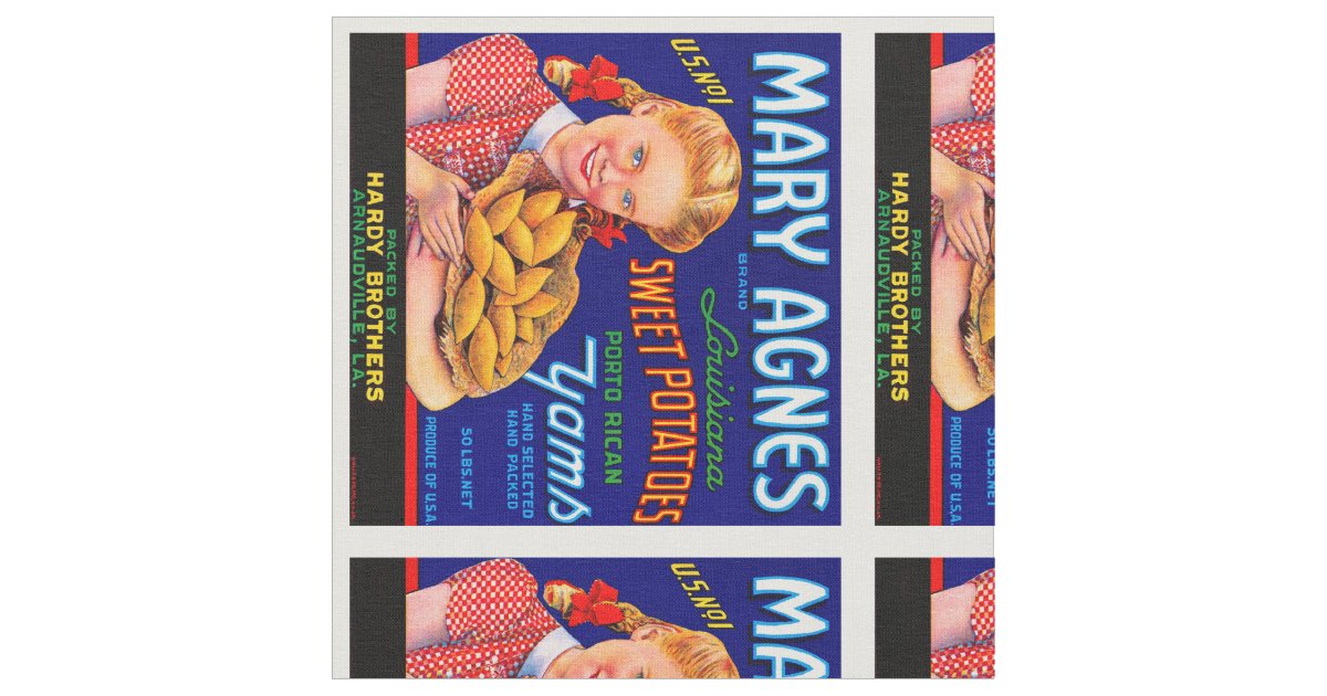 Mary Agnes Louisiana Yams Fabric | Zazzle