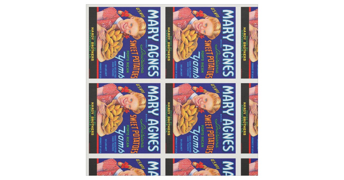 Mary Agnes Louisiana Yams Fabric | Zazzle