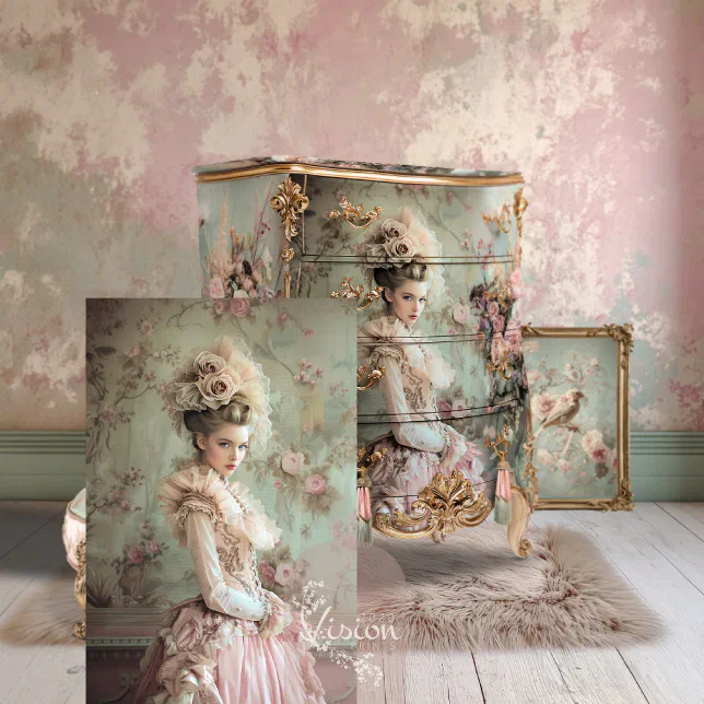 Mary Antoinette Style, Vintage Victorian Woman Tissue Paper | Zazzle