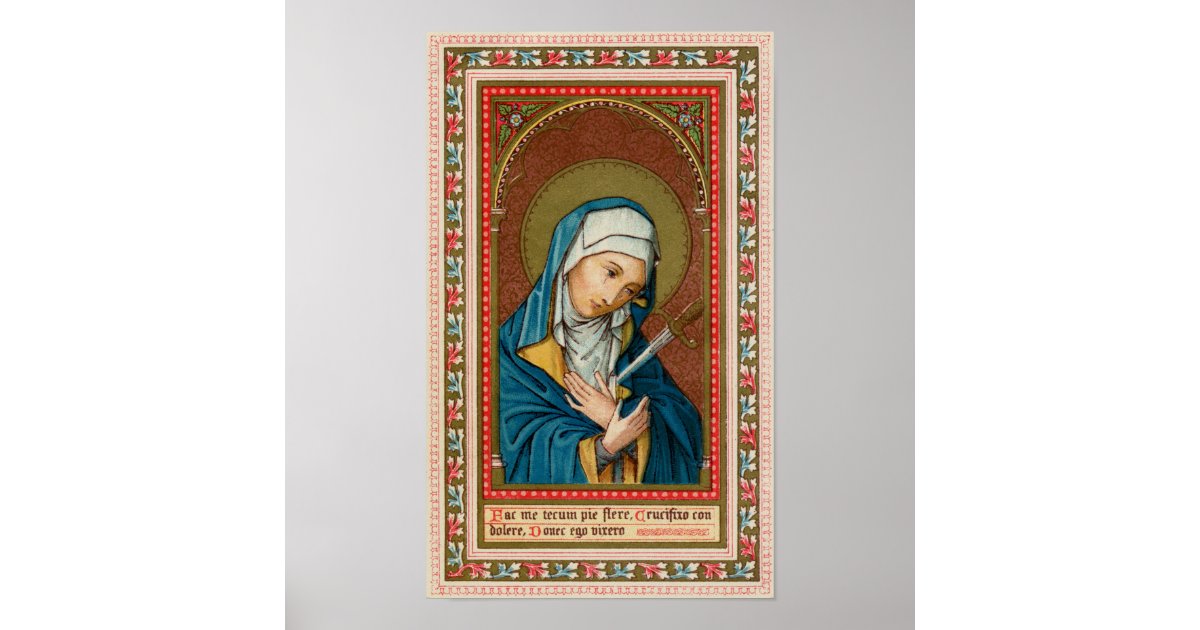 Mary as Mater Dolorosa (Mother of Sorrows) (SAU20) Poster | Zazzle