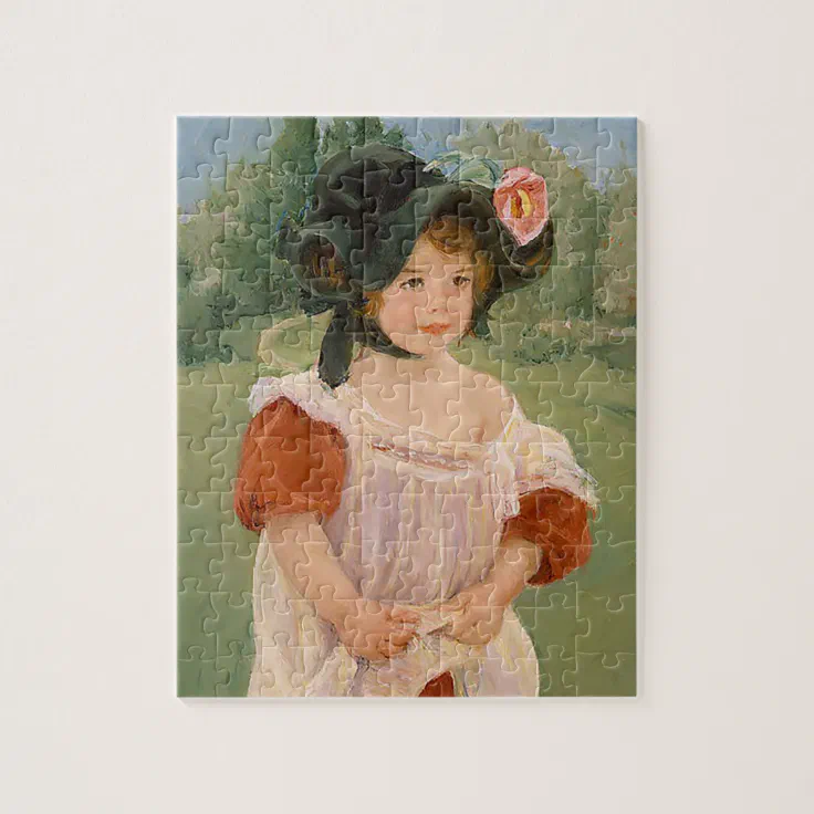 Mary Cassatt "Spring: Margot Standing in a Garden" Jigsaw Puzzle | Zazzle