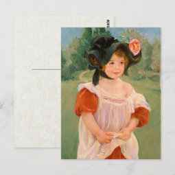 Mary Cassatt "Spring: Margot Standing in a Garden" Postcard | Zazzle