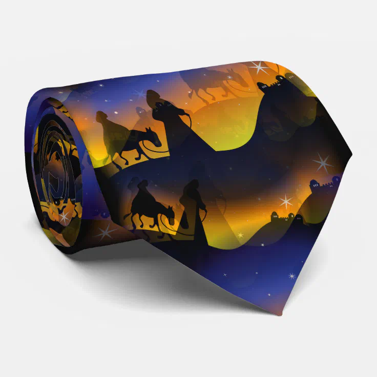 Mary & Joseph Christmas Nativity Tie | Zazzle