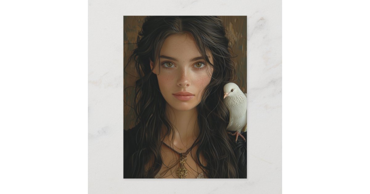 Mary Magdalene and a Dove Postcard | Zazzle