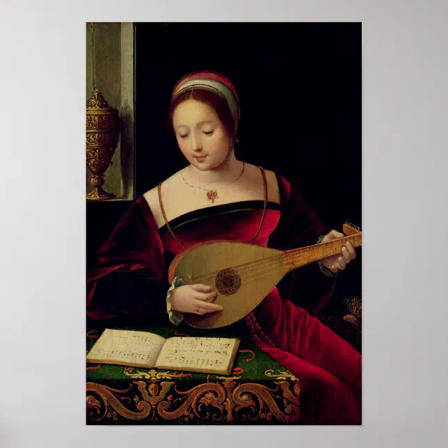 Mary Magdalene Playing the Lute Poster | Zazzle