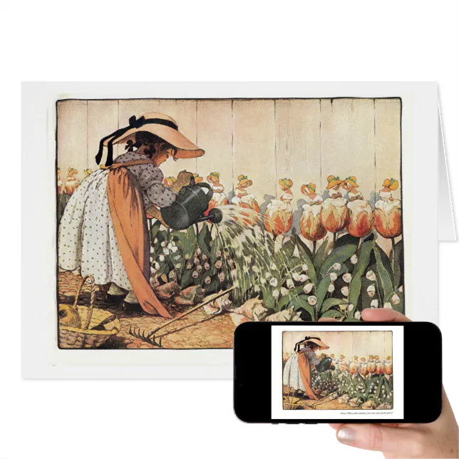 Mary, Mary, Quite Contrary Nursery Rhyme Card | Zazzle