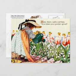 Mary, Mary, Quite Contrary Postcard | Zazzle