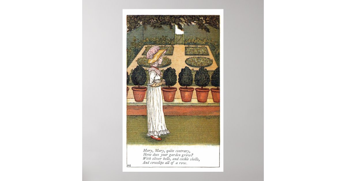 Mary, Mary, Quite Contrary Poster | Zazzle
