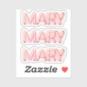 Mary Name in Glowing Neon Lights x3 Sticker | Zazzle