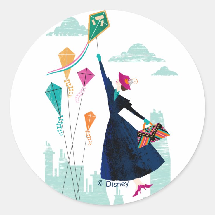 Mary Poppins | Magic in the Air Classic Round Sticker | Zazzle