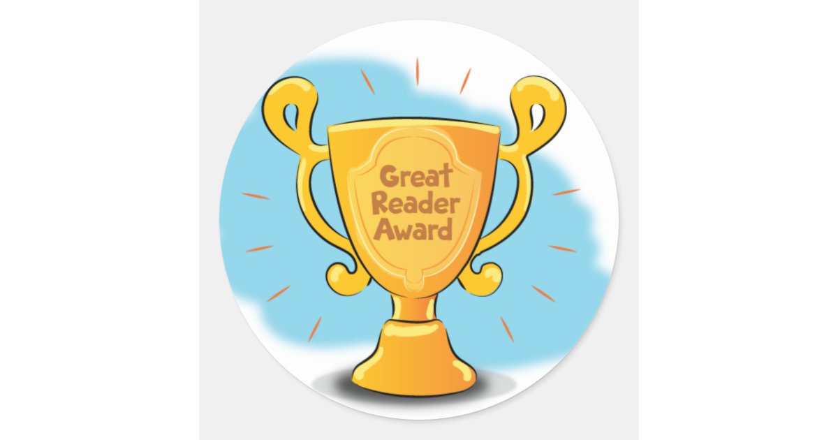 Mary Reads "Great Reader Award" Sticker | Zazzle