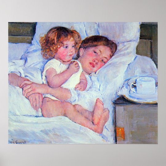 Mary Stevenson Cassatt-Breakfast in bed Poster | Zazzle.com