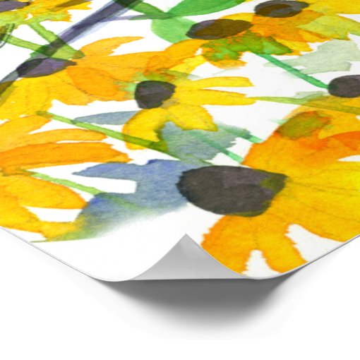 Maryland Baltimore Oriole Black Eyed Susans Poster | Zazzle