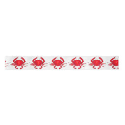 Maryland Crab Red Crabs Crabby Beach Ocean Ribbon | Zazzle
