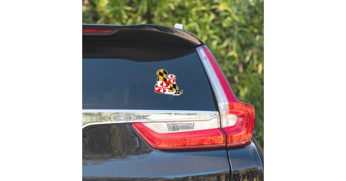 Maryland Dogs Vinyl Stickers, Naptown Tails Sticker | Zazzle