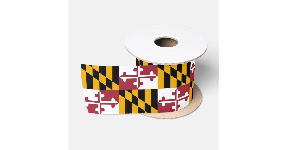 Maryland Flag & America States USA travel/sports Satin Ribbon | Zazzle