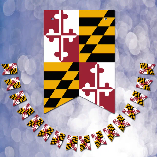 Maryland Flag Party, bunting Banners / Weddings | Zazzle