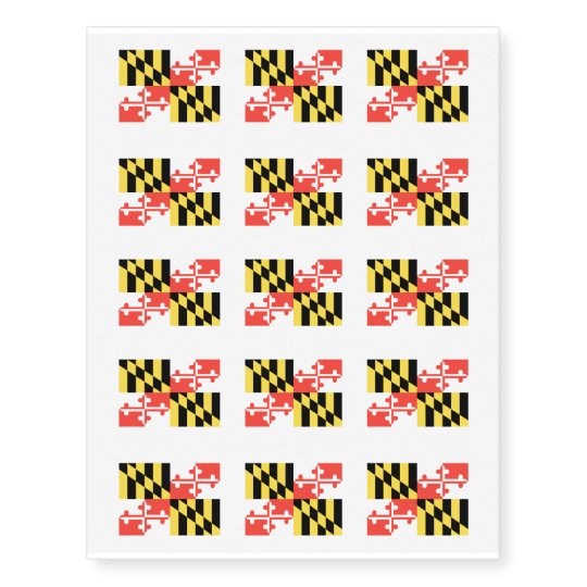 MARYLAND Flag Pattern -.png Temporary Tattoos | Zazzle.com