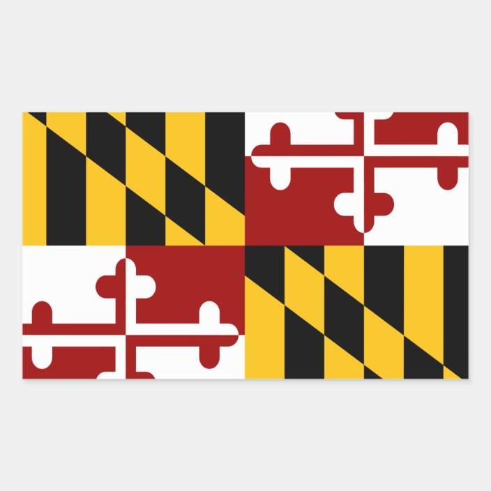Maryland flag rectangular sticker | Zazzle.com