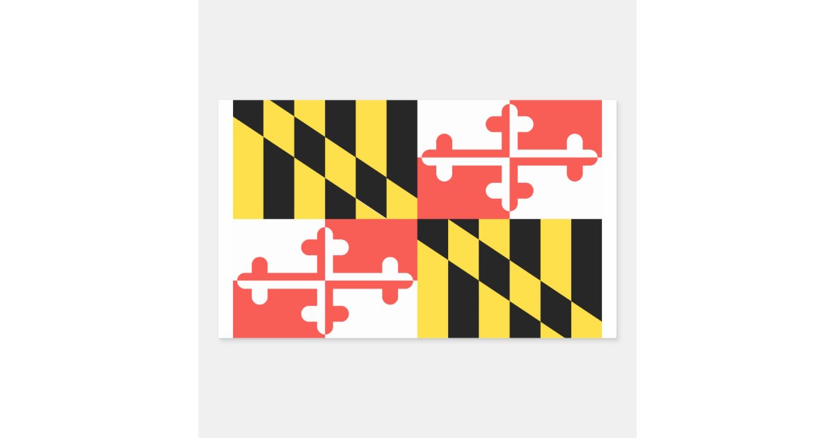 Maryland Flag Rectangular Sticker | Zazzle