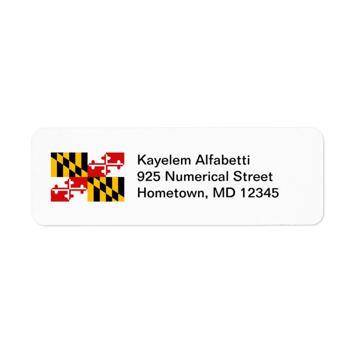 Maryland Flag Return Address Label | Zazzle.com