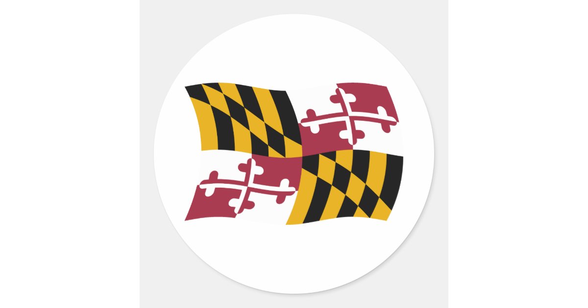 Maryland Flag Sticker | Zazzle