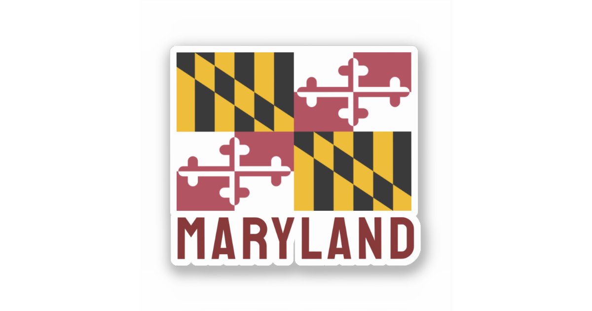 Maryland Flag Sticker | Zazzle