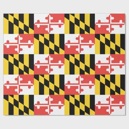 Maryland Flag Wrapping Paper, 30" x 6' Wrapping Paper | Zazzle