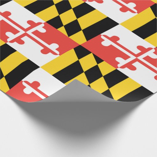 Maryland Flag Wrapping Paper, 30" x 6' Wrapping Paper | Zazzle