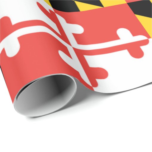 Maryland Flag Wrapping Paper, 30" x 6' Wrapping Paper | Zazzle
