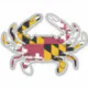 Maryland State Flag Blue Crab Sticker | Zazzle