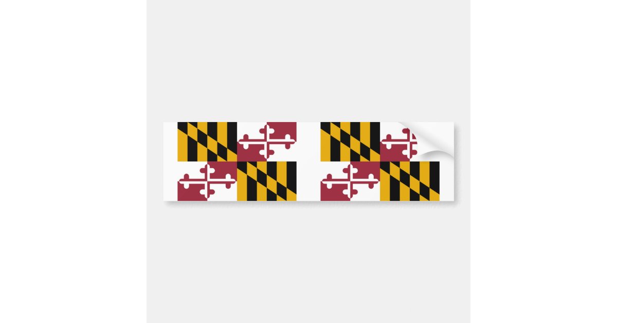 Maryland State flag Bumper Sticker | Zazzle