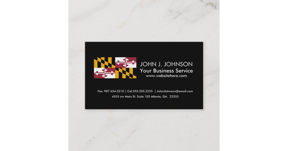 Maryland State Flag Business Card | Zazzle