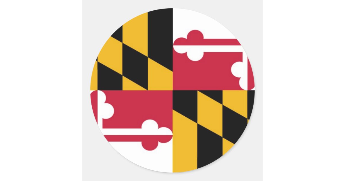 Maryland State Flag Classic Round Sticker | Zazzle