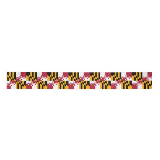 Maryland State Flag Festive Design Satin Ribbon | Zazzle