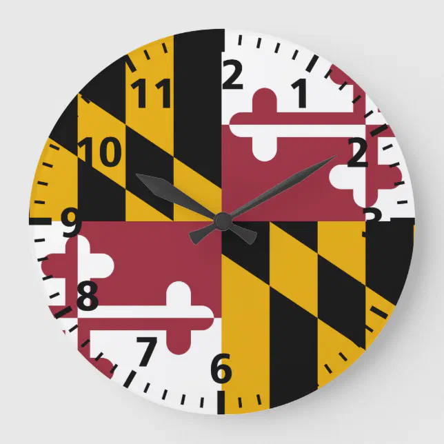 Maryland State Flag Large Clock | Zazzle