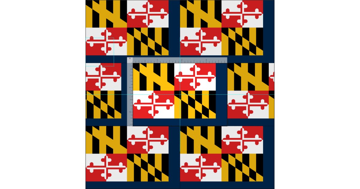 Maryland State Patriotic Flag Fabric | Zazzle