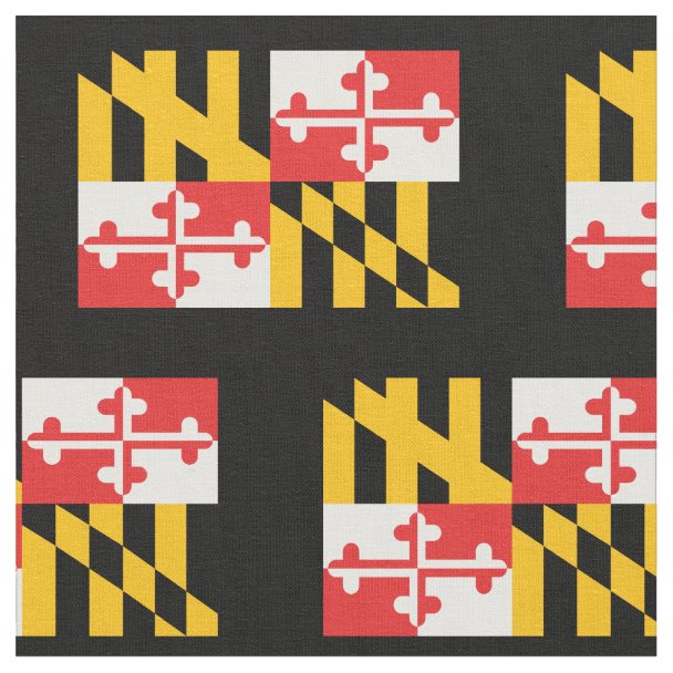 Maryland State Flag Fabric | Zazzle