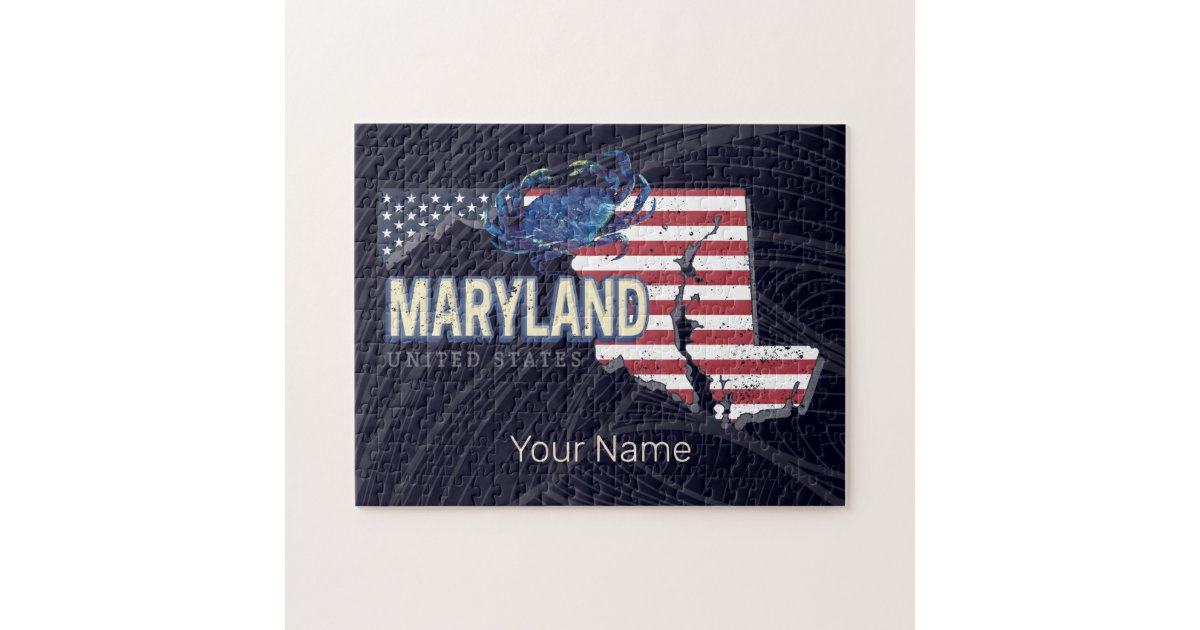 Maryland United States Retro State Map Vintage USA Jigsaw Puzzle | Zazzle
