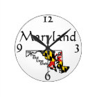 Wall Clock with Flag of Maryland, USA | Zazzle.com