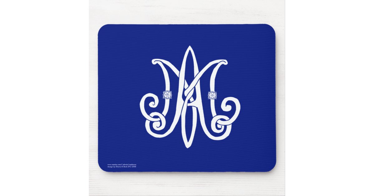 Mary's Monogram Mousepad | Zazzle